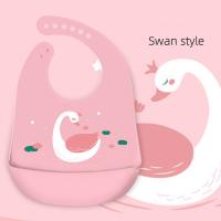 China Purple Children'S Clothing Accessories Silicone Waterproof Feeding Bibs For Babies for sale