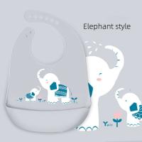 China Purple Children'S Clothing Accessories Silicone Waterproof Feeding Bibs For Babies for sale