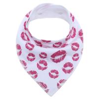 China Unisex Baby Plain White Organic Cotton Bandana Bibs For Teething for sale
