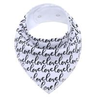 China Unisex Baby Plain White Organic Cotton Bandana Bibs For Teething for sale