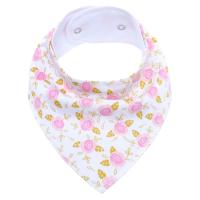 China Unisex Baby Plain White Organic Cotton Bandana Bibs For Teething for sale