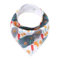 China 24 Months Organic Cotton Drool Bibs Unisex Newborn Bibs With Adjustable Snaps for sale