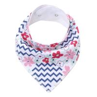 China 24 Months Organic Cotton Drool Bibs Unisex Newborn Bibs With Adjustable Snaps for sale