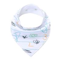 China 24 Months Organic Cotton Drool Bibs Unisex Newborn Bibs With Adjustable Snaps for sale