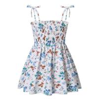 China Printing Kids Beach Dress Summer Children'S Clothing Sleeveless for sale
