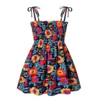 China Printing Kids Beach Dress Summer Children'S Clothing Sleeveless for sale