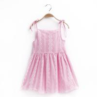 China New baby girls summer children's clothing sleeveless dress linen cotton newborn children spaghetti strap dress for sale