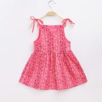 China New baby girls summer children's clothing sleeveless dress linen cotton newborn children spaghetti strap dress for sale