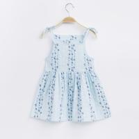 China New baby girls summer children's clothing sleeveless dress linen cotton newborn children spaghetti strap dress for sale