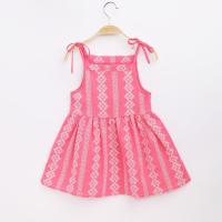 China New baby girls summer children's clothing sleeveless dress linen cotton newborn children spaghetti strap dress for sale