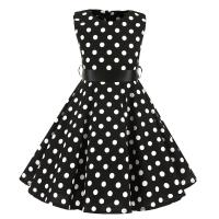 China Polka Dot Flower Show Skirt Retro Cotton Kids Clothing for sale