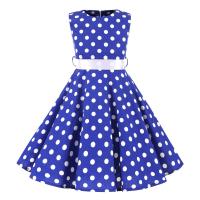 China Polka Dot Flower Show Skirt Retro Cotton Kids Clothing for sale