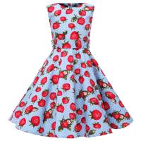 China Polka Dot Flower Show Skirt Retro Summer Children'S Clothing Kid Girls Dresses for sale