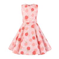 China Polka Dot Flower Show Skirt Retro Summer Children'S Clothing Kid Girls Dresses for sale