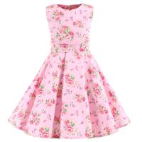 China Polka Dot Flower Show Skirt Retro Summer Children'S Clothing Kid Girls Dresses for sale
