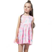 China Summer Girls Children'S Casual Dress Sleeveless Flamingo Printed for sale