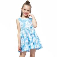 China Summer Girls Children'S Casual Dress Sleeveless Flamingo Printed for sale