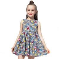 China Summer Girls Children'S Casual Dress Sleeveless Flamingo Printed for sale