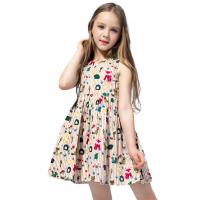 China Summer Girls Children'S Casual Dress Sleeveless Flamingo Printed for sale
