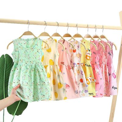China Summer Children Princess Cotton Silk Dress Thin Nightdress Off Shoulder for sale