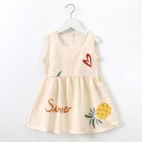 China Summer Children Princess Cotton Silk Dress Thin Nightdress Off Shoulder for sale