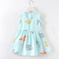 China Summer Children Princess Cotton Silk Dress Thin Nightdress Off Shoulder for sale