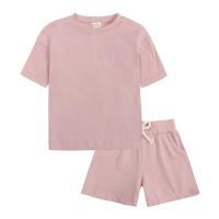 China Kids Boys Sportswear 2PCS T Shirt And Short Set Label Embroidery Summer Children'S Clothing for sale