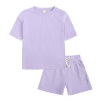 China Kids Boys Sportswear 2PCS T Shirt And Short Set Label Embroidery Summer Children'S Clothing for sale