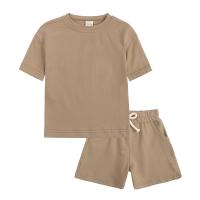 China Kids Boys Sportswear 2PCS T Shirt And Short Set Label Embroidery Summer Children'S Clothing for sale