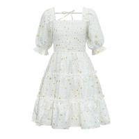 China Kids Spring Summer Children'S Clothing Long Sleeve Floral Print Girls Dress for sale