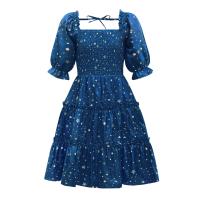 China Kids Spring Summer Children'S Clothing Long Sleeve Floral Print Girls Dress for sale