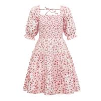 China Kids Spring Summer Children'S Clothing Long Sleeve Floral Print Girls Dress for sale