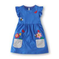 China Sleeveless Ruffle Summer Children'S Clothing Cute Print Girl Boutique Dresses for sale