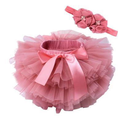 China Polyester Infant Girls' Tulle Tutu Skirt Bloomers For Kids Baby Clothing for sale