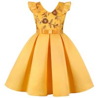 China Little Flying Sleeve Summer Children'S Clothing Sequin Dress Festive Party for sale
