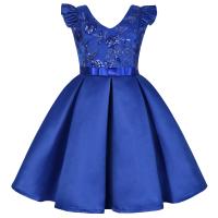 China Little Flying Sleeve Summer Children'S Clothing Sequin Dress Festive Party for sale