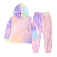 China Jogging Spring Children'S Clothing Tie Dye Two Piece Jogger Set for sale