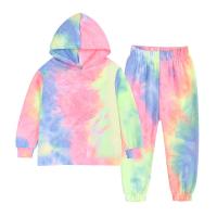 China Jogging Spring Children'S Clothing Tie Dye Two Piece Jogger Set for sale