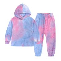 China Jogging Spring Children'S Clothing Tie Dye Two Piece Jogger Set for sale