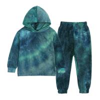 China Jogging Spring Children'S Clothing Tie Dye Two Piece Jogger Set for sale