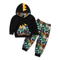 China Spring Autumn Boys Casual Spring Children'S Clothing Dinosaur Printed Suit Hoodie for sale