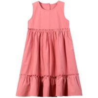 China Girls Everyday Casual Dresses Pleated Linen Cotton Kids Summer Children'S Clothing for sale