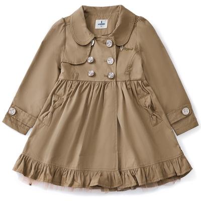 China 110cm Baby Girl Coat Cloak Children's Mid Length Fashion Windbreaker Coat for sale