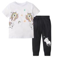 China two piece Spring Children's Clothing Short Sleeved T-Shirt Trousers Sets for sale