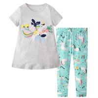 China two piece Spring Children's Clothing Short Sleeved T-Shirt Trousers Sets for sale