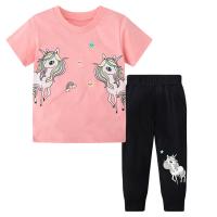 China two piece Spring Children's Clothing Short Sleeved T-Shirt Trousers Sets for sale