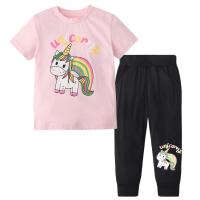 China two piece Spring Children's Clothing Short Sleeved T-Shirt Trousers Sets for sale
