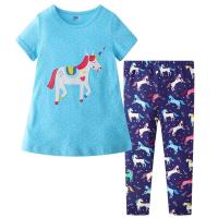 China two piece Spring Children's Clothing Short Sleeved T-Shirt Trousers Sets for sale