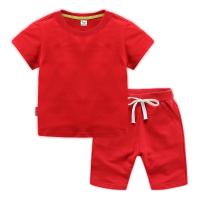 China Custom Logo Summer Children's Clothing Kids Cotton Sportswear for sale