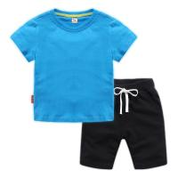 China Custom Logo Summer Children's Clothing Kids Cotton Sportswear for sale